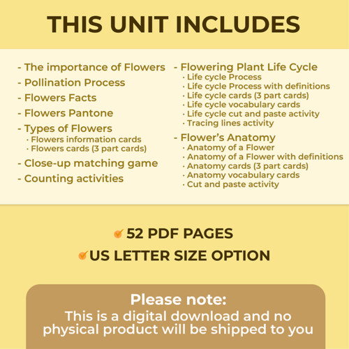 Flowers Unit Study | Montessori Unit Study