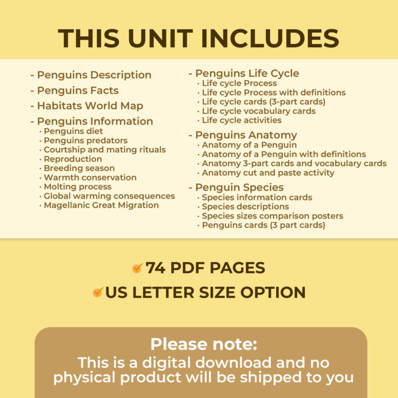Penguins Unit Study | Montessori Unit Study