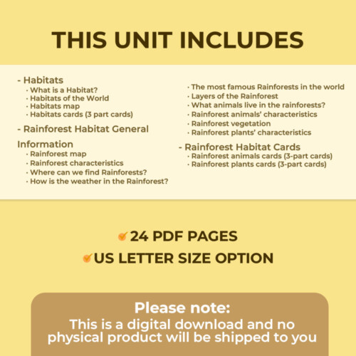 Rainforest Habitat Unit Study | Montessori Unit Study